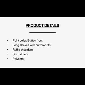 Express | Tops | Express Button Down Shirt With Ruffles | Poshmark